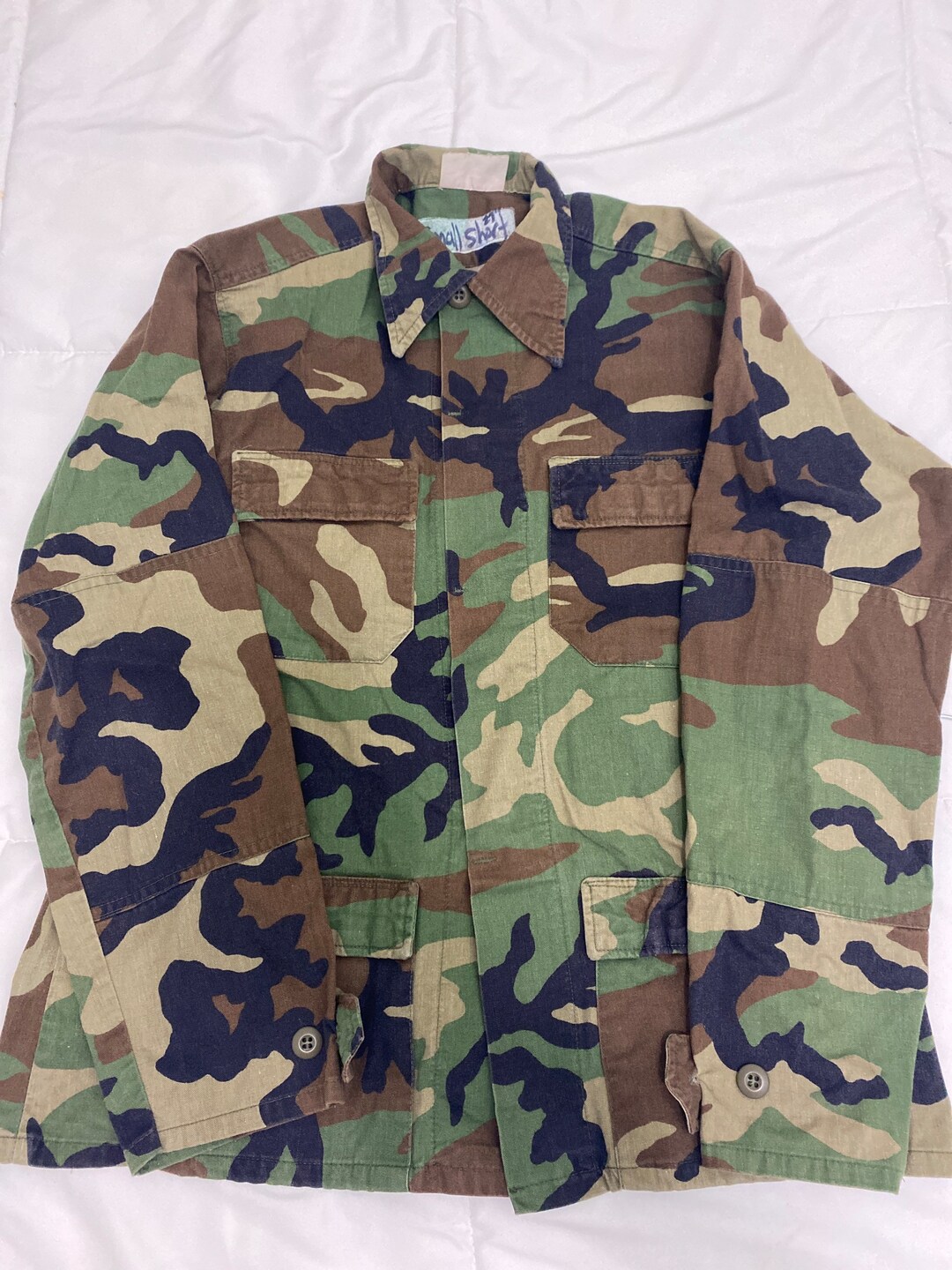 Small Short Vintage Camo BDU Jacket - Customizable With 5 Patches - Etsy