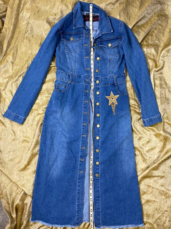 Long Denim Duster Large runs 2 Sizes Small - Etsy