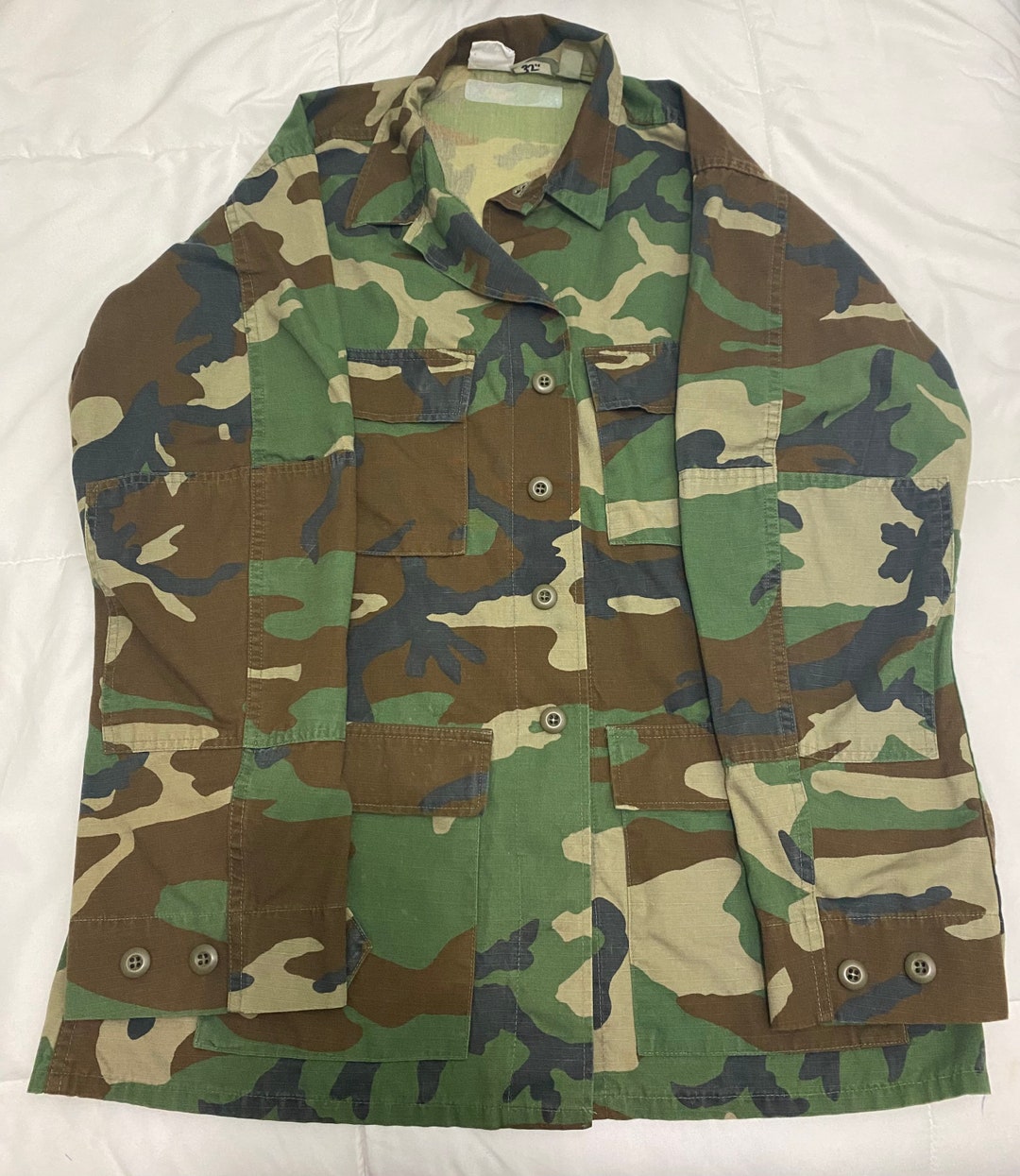 Medium X-long Vintage BDU Green Camo Jacket - Customizable With 5 ...