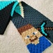 Crochet Pattern Minecraft Scarf, C2C Pattern Steve & Diamond Pickaxe ...