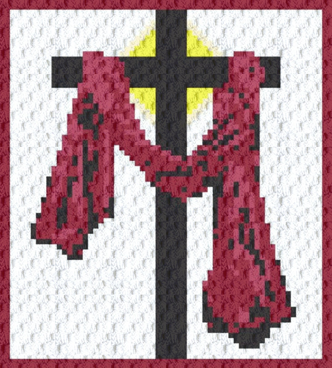 Crochet Pattern Cross of Christ, C2C Blanket, Easter, Jesus ...