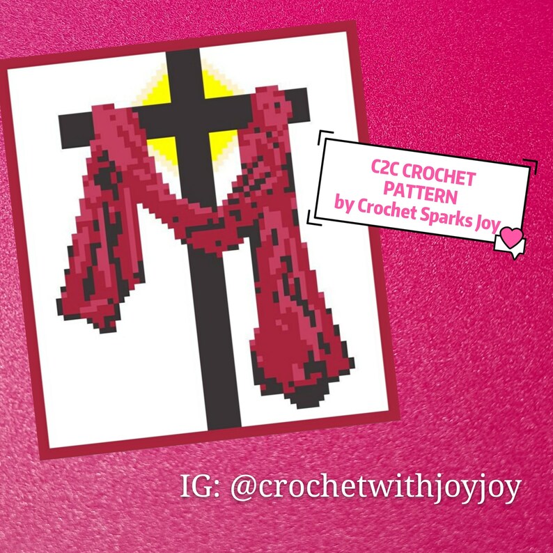 Crochet Pattern Cross of Christ, C2C Blanket, Easter, Jesus ...