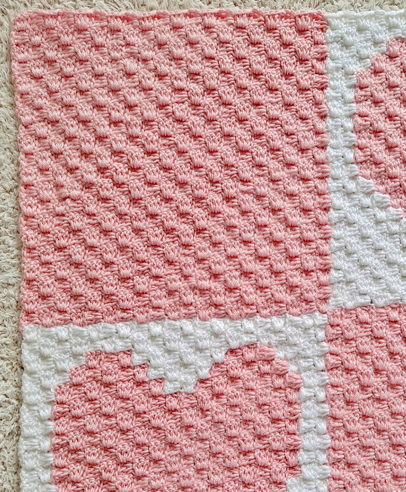 Crochet Pattern Heart C2C Baby Blanket, Crochet Pattern Graph ...
