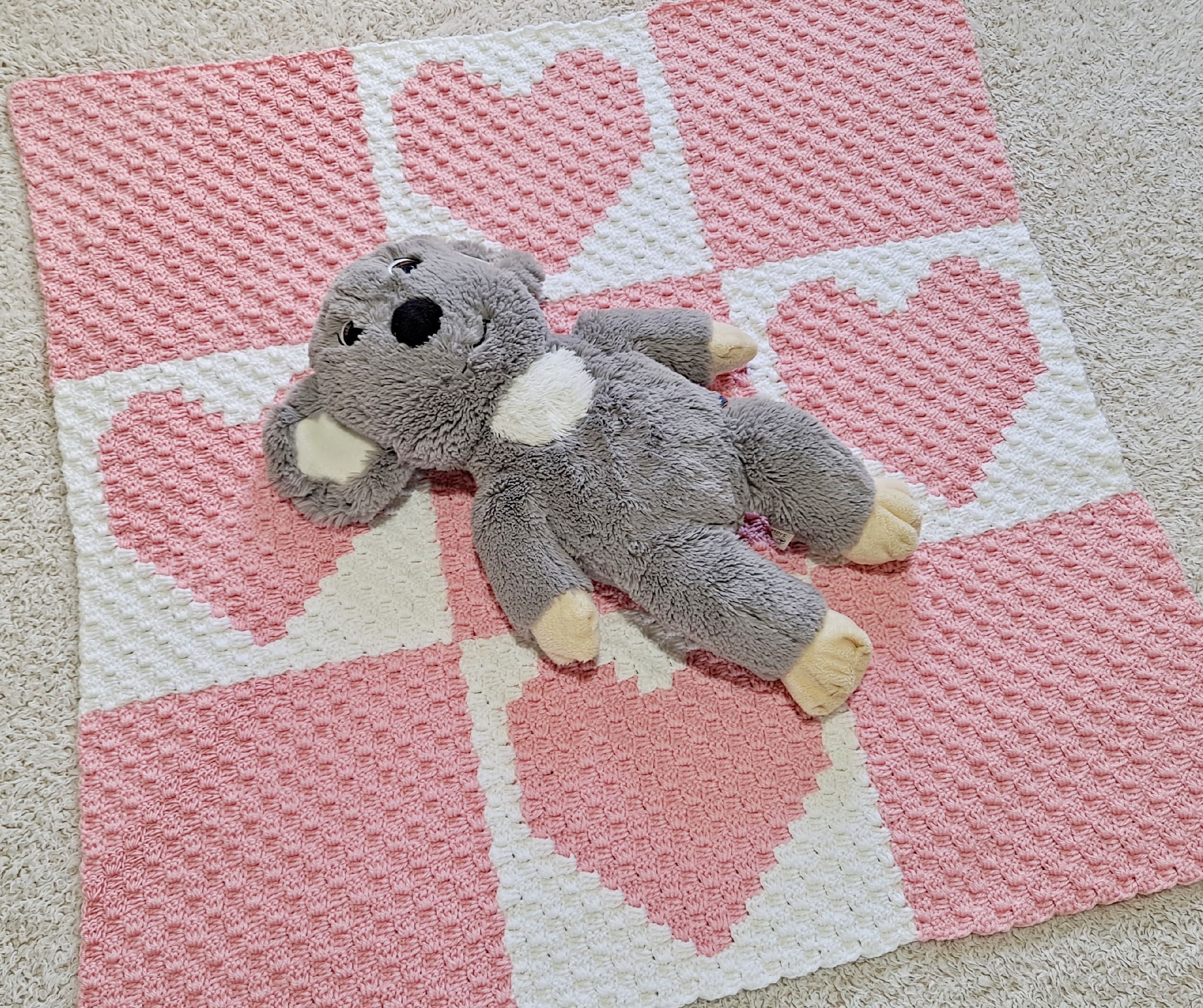 Crochet Pattern Heart C2C Baby Blanket Crochet Pattern Graph - Etsy