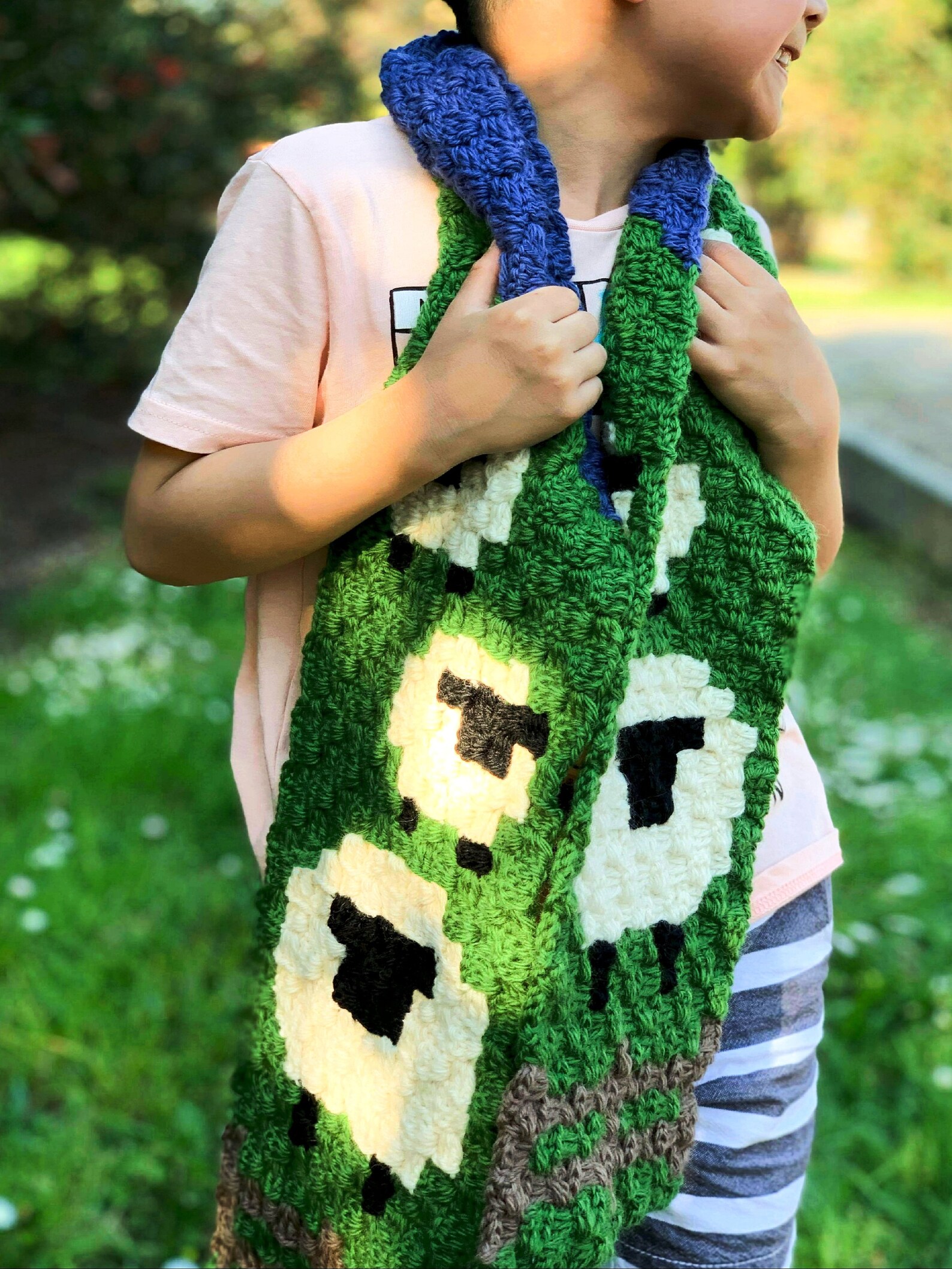 Crochet Pattern Sheep Scarf, C2C Crochet Farm Animal Pattern, Crochet ...