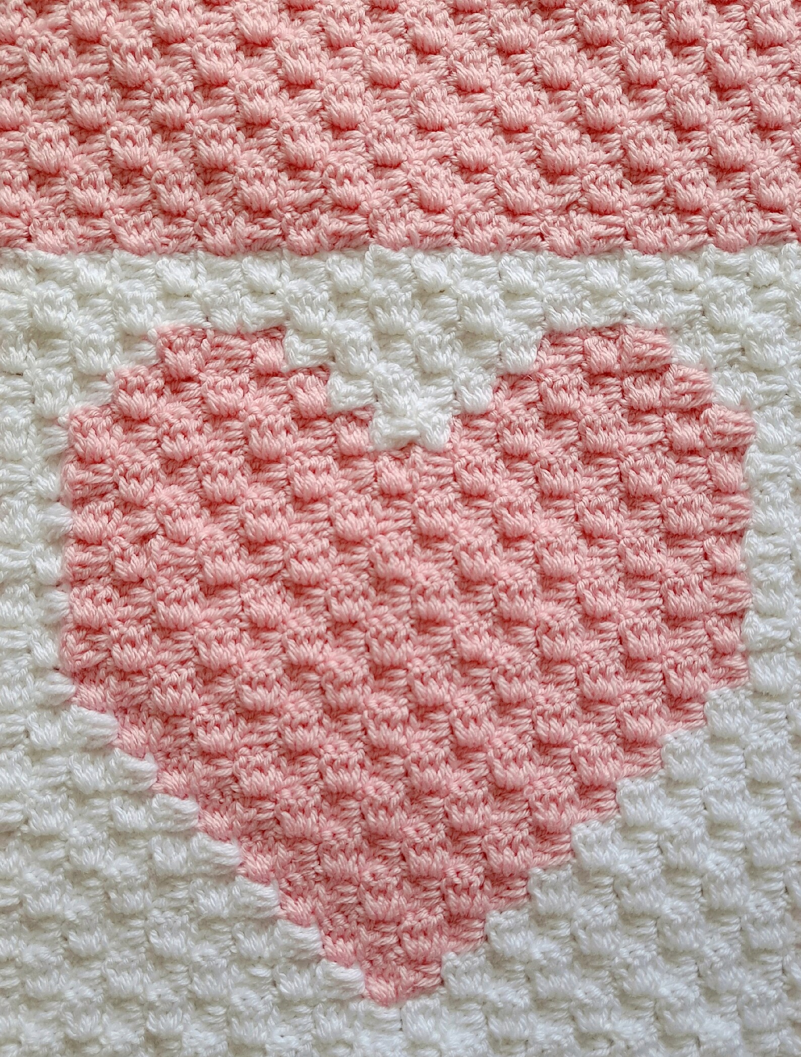 Crochet Pattern Heart C2C Baby Blanket, Crochet Pattern Graph ...