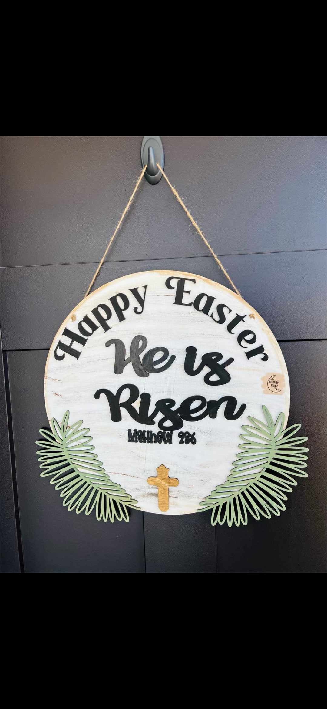 He is Risen Door Hanger SVG, Happy Easter Door Hanger SVG, Laser Cut ...