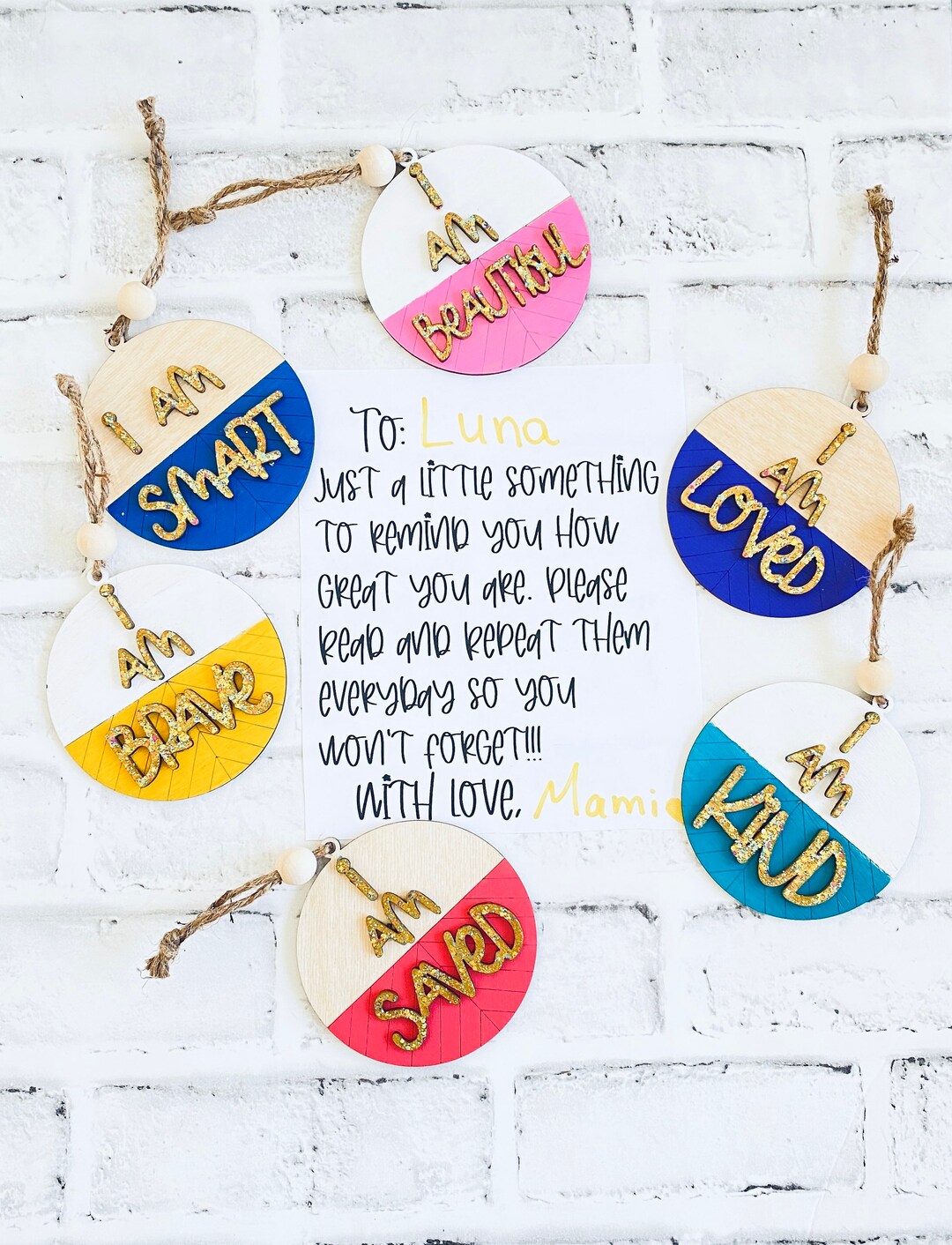 Self Affirmation Ornaments SVG, I Am Loved Svg, I Am Smart, I Am ...