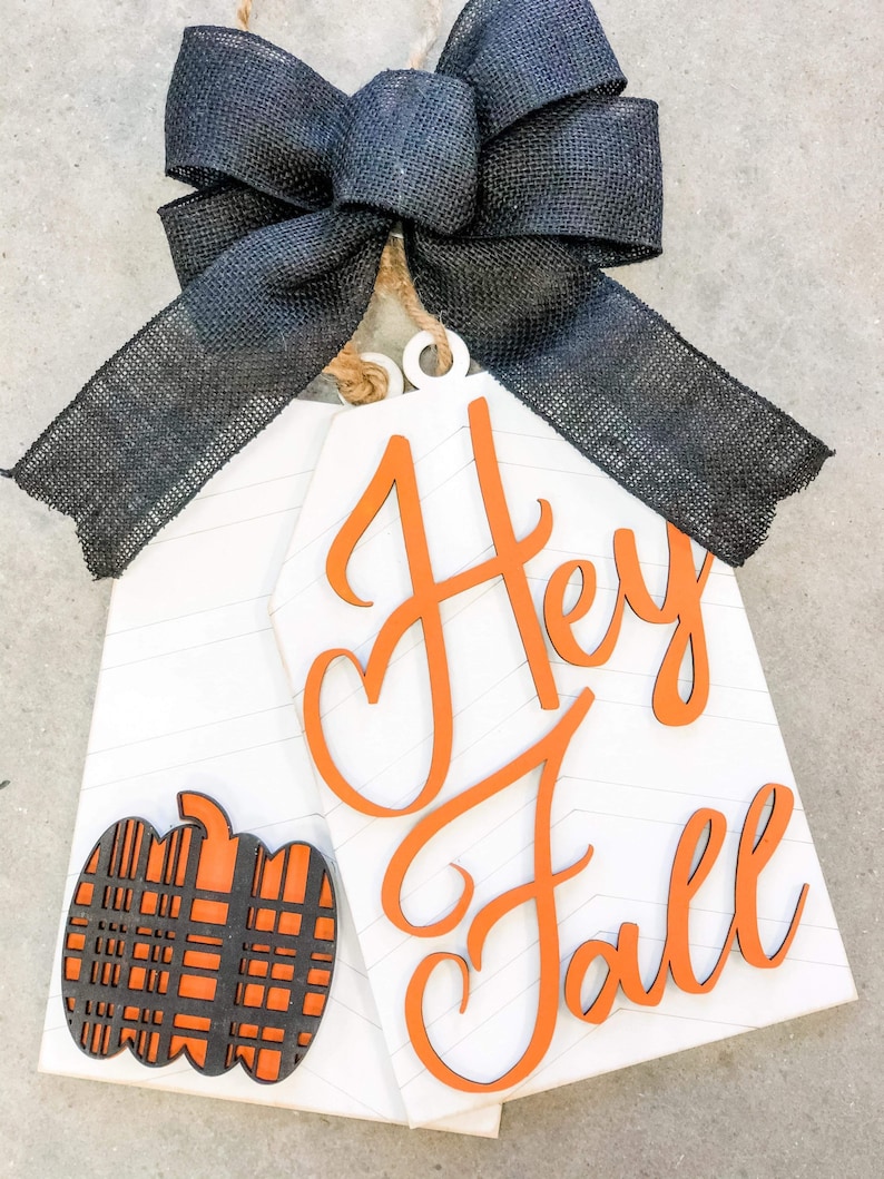Hey Fall Wood Tags Laser Cut File, Fall Tags Laser Cut File, Fall Laser ...