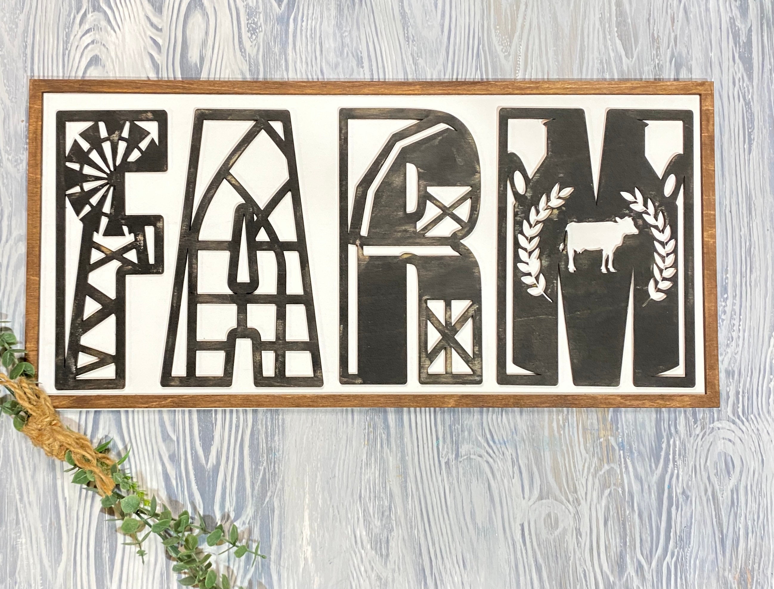 Farm Letters Laser Cut File Farm Letters Sub File Farmhouse | Etsy