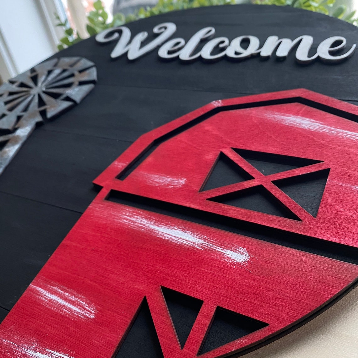 Shiplap Welcome Farmhouse Round Shiplap Door Hanger Cut File | Etsy