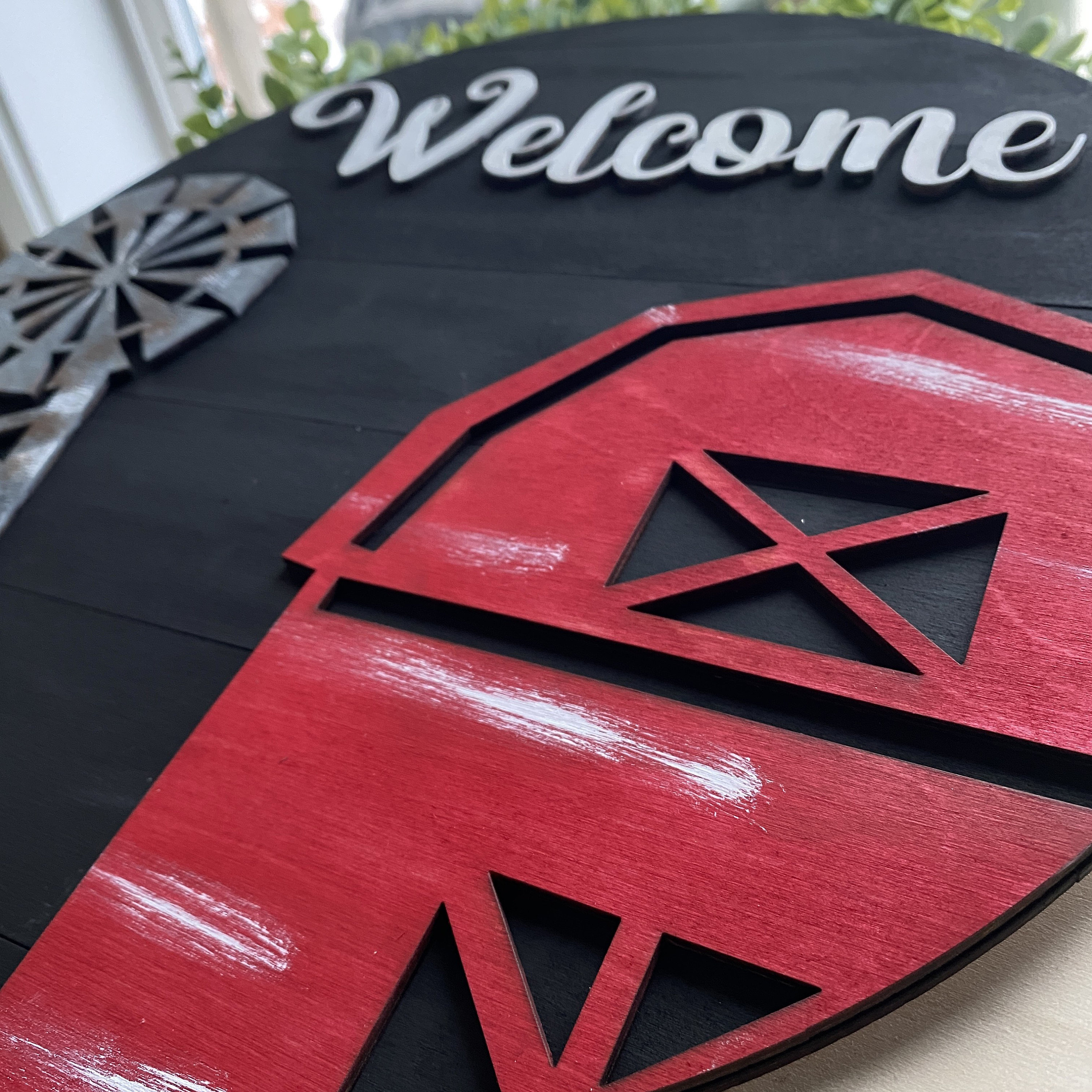Shiplap Welcome Farmhouse Round, Shiplap Door Hanger Cut File, Laser ...