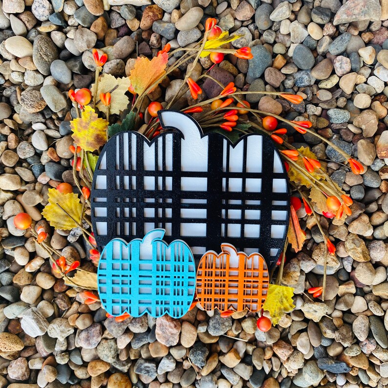 Plaid Pumpkin Laser Cut File, Plaid Pumpkin Svg File, Thankful and ...