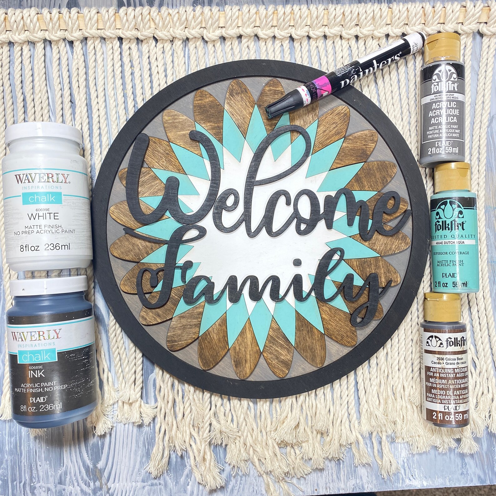 Welcome Quilt Sign. Circle Quilt Sign Laser Cut File, Welcome Boho Door ...