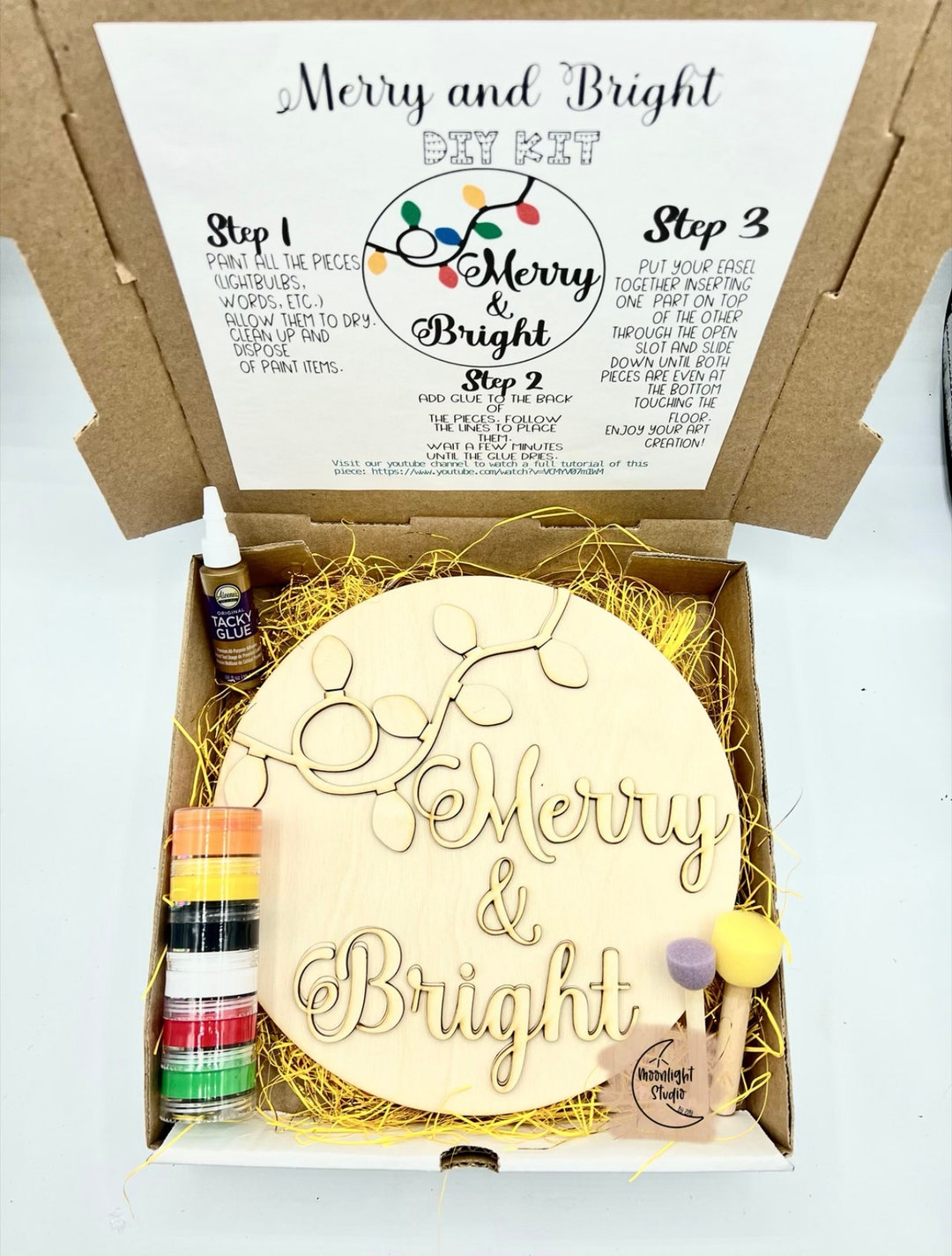 Merry and Bright Christmas DIY Kit, Merry and Bright Bundle With: Diy ...