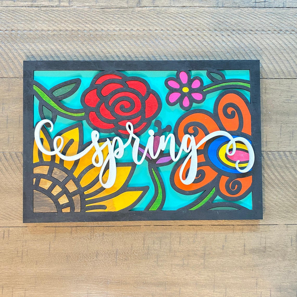 Floral Laser Cut File Floral Spring Wall Art Laser Cut File - Etsy