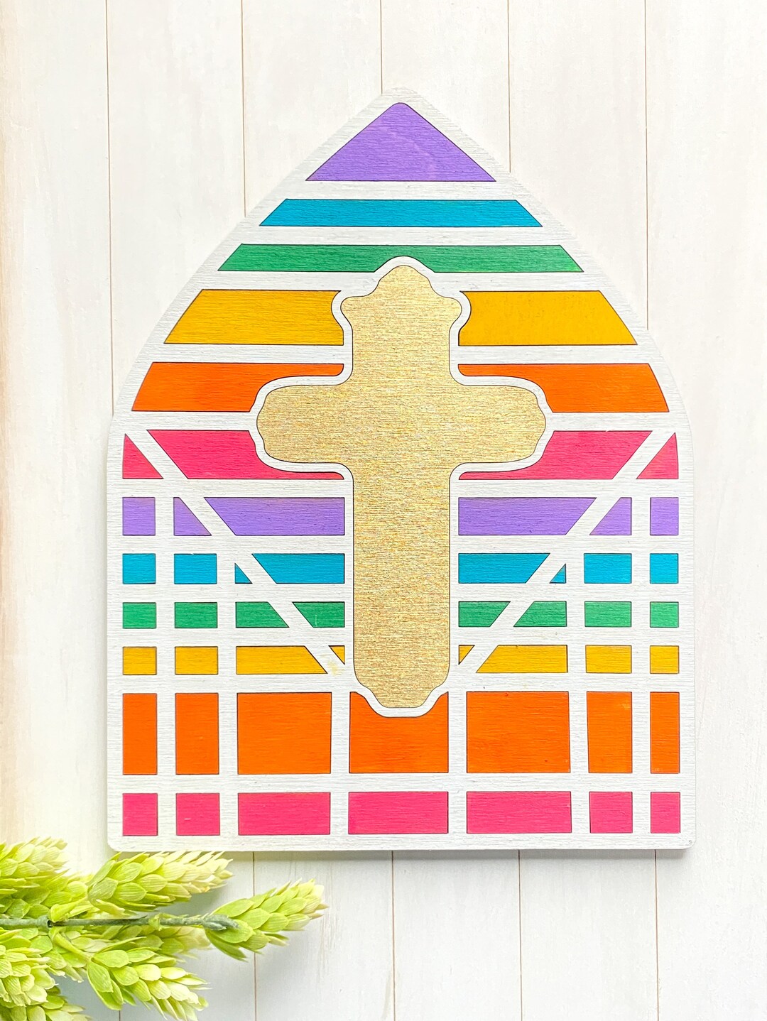 Mosaic Window Laser Cut File, Cross Mosaic Laser Cut File, Mosaic Laser ...