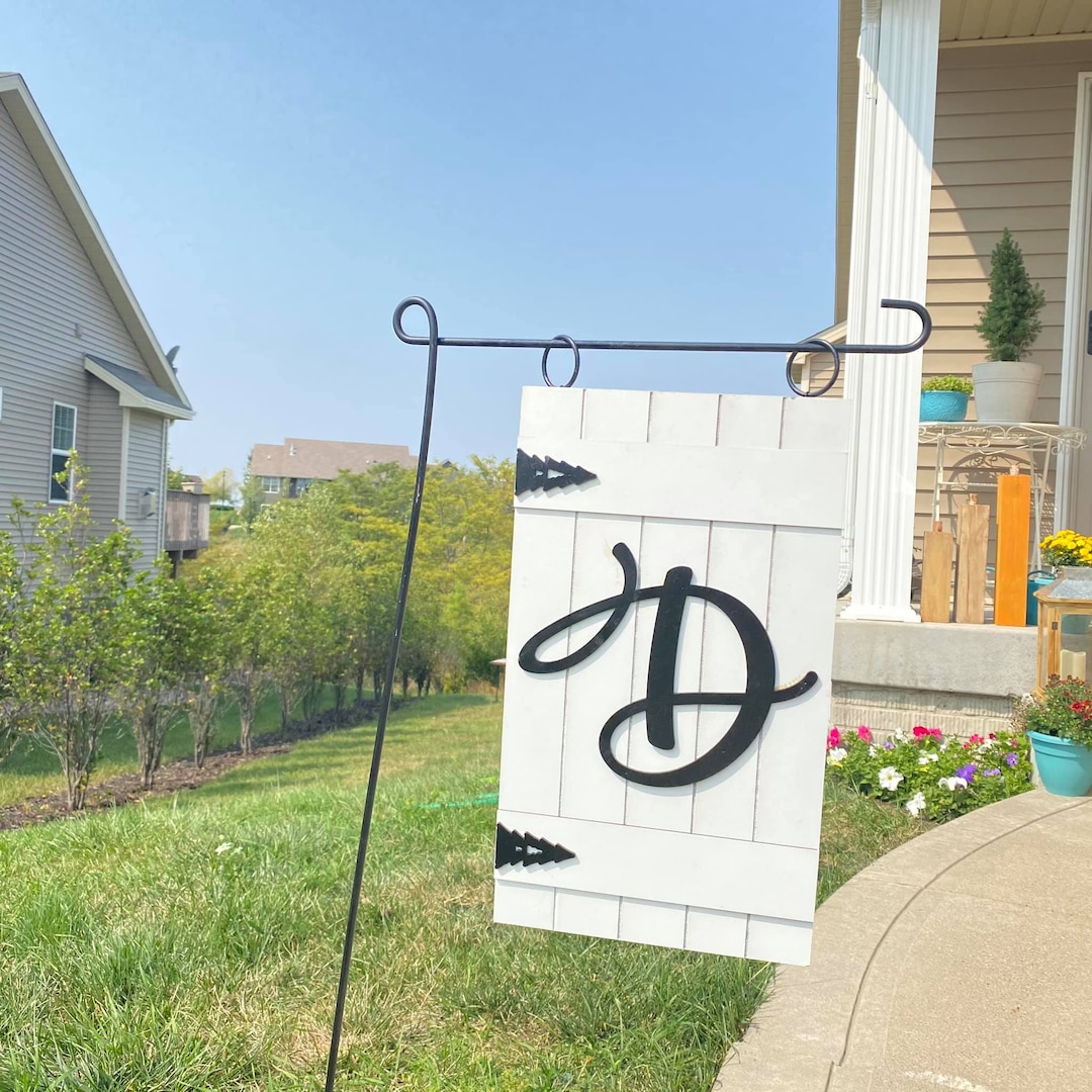 Garden Flag Laser Cut File, Garden Flag Svg, Garden Flag, Monogram ...