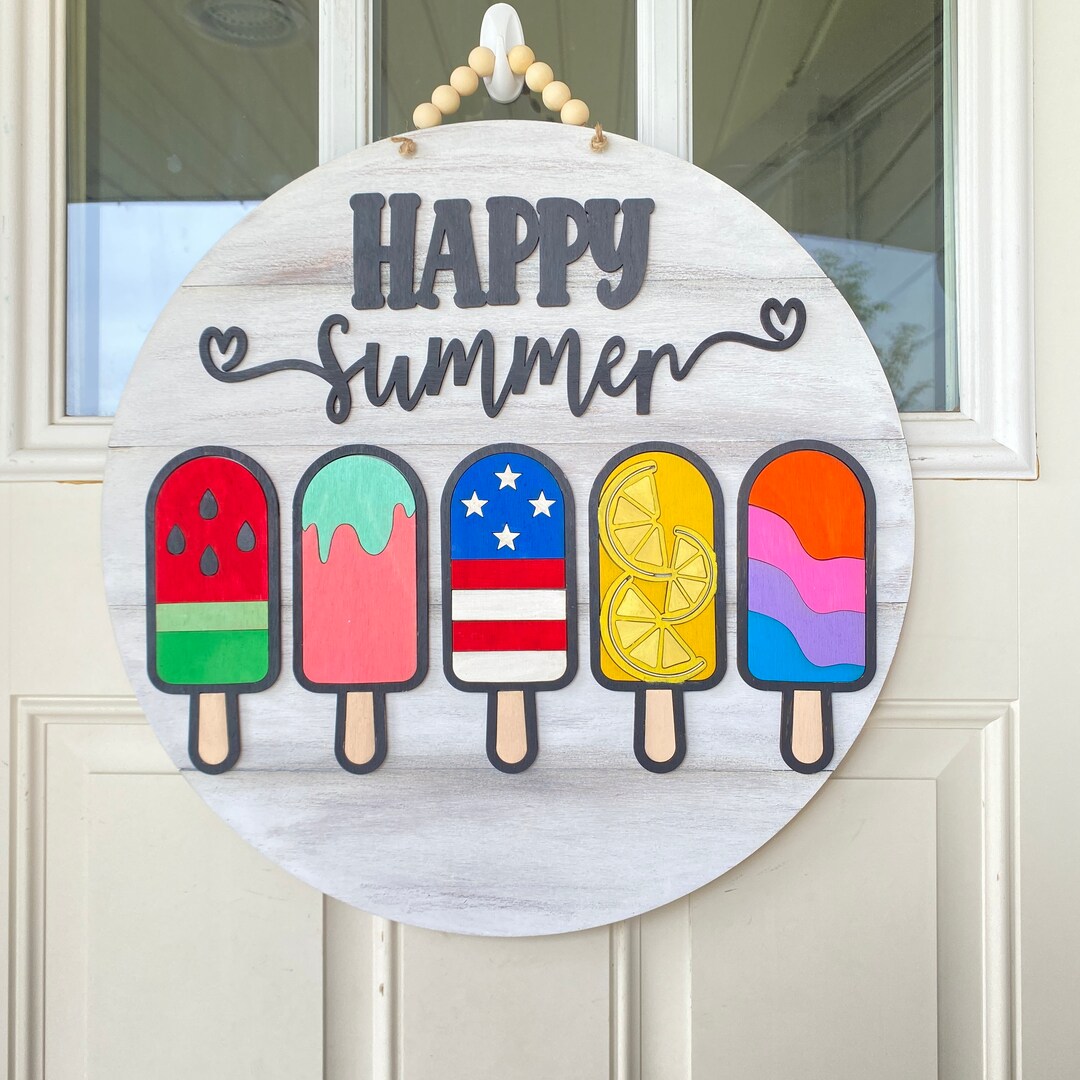 Laser Cut File for Popsicles Summer Bundle Signs, Hello Summer Shiplap ...