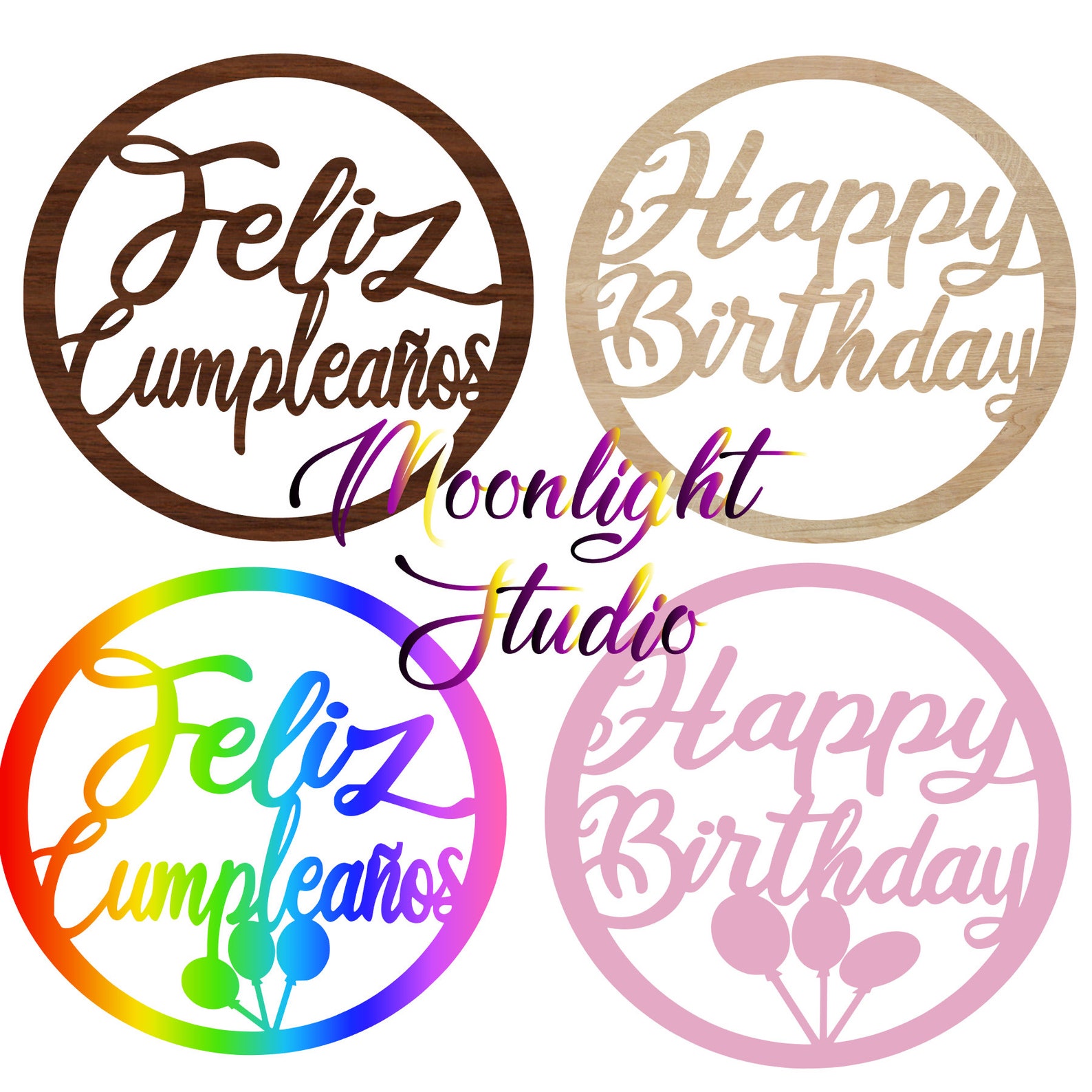 Happy Birthday Gift Tag, Etiquetas Feliz Cumpleanos, Bilingual Birthday ...