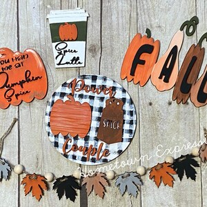 Pumpkin Spice Tiered Tray Cut Fie, Laser Cut File, Pumpkin Spice Laser ...