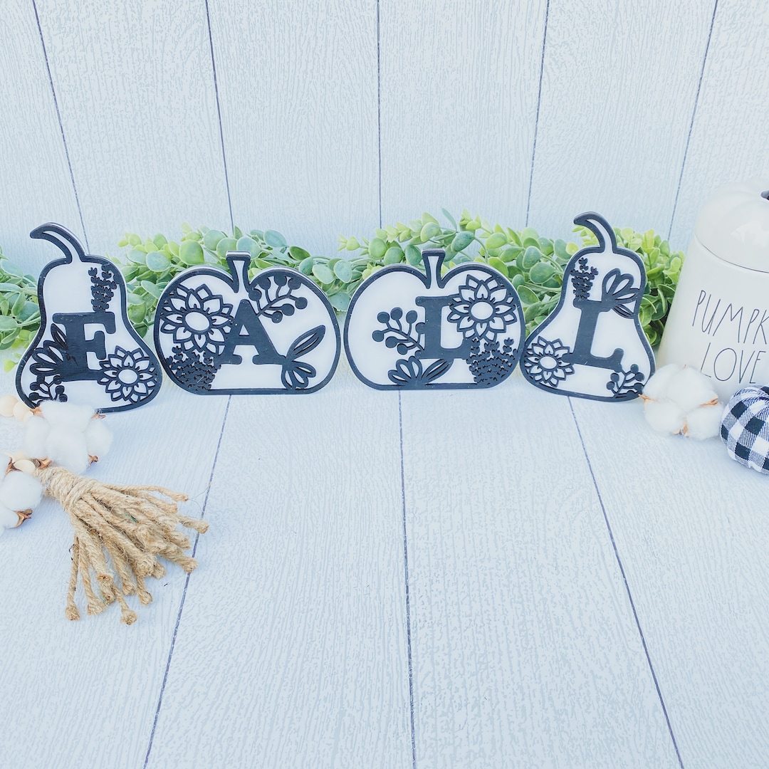 Fall Shelf Sitters Digital Laser Cut File, Pumpkin Shelf Sitters, Self ...