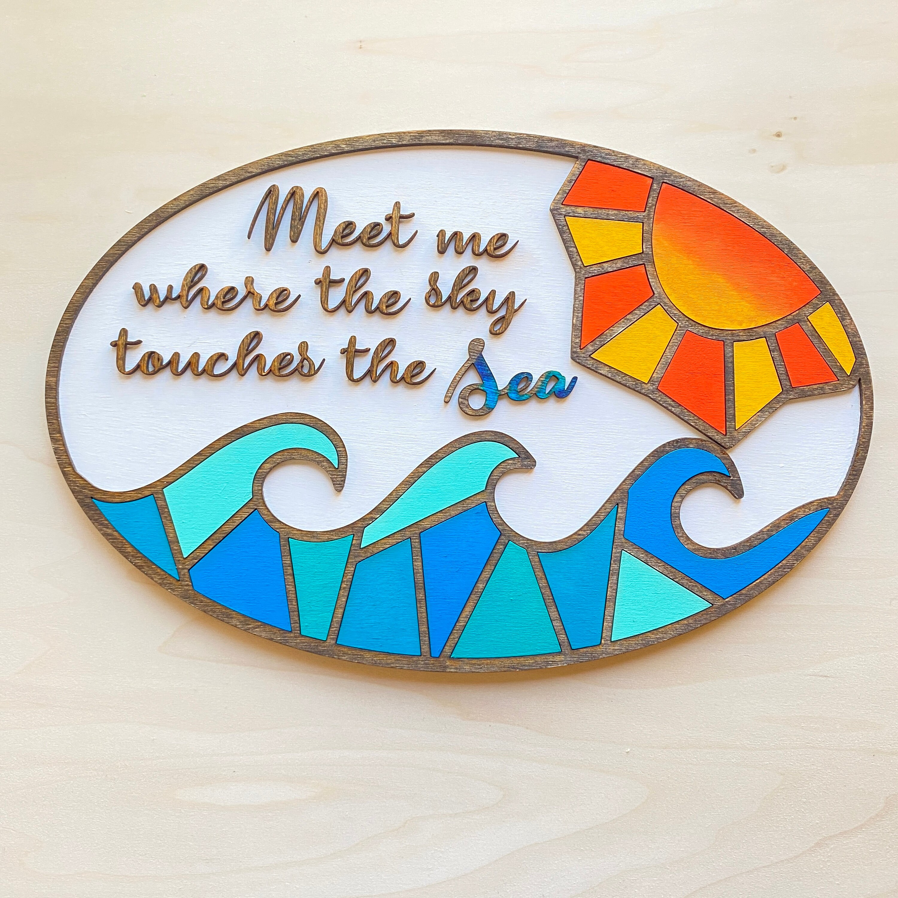 Beach Mosaic Laser Cut File Island Vibes Laser Cut File - Etsy