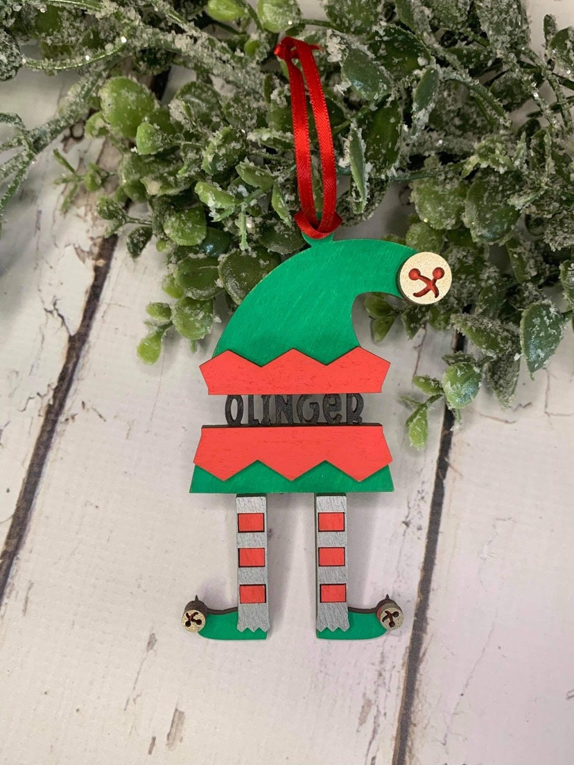 Split Elf Door Hanger Laser Cut File Christmas Laser Cut - Etsy