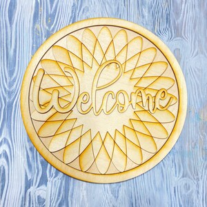 Welcome Quilt Sign. Circle Quilt Sign Laser Cut File, Welcome Boho Door ...