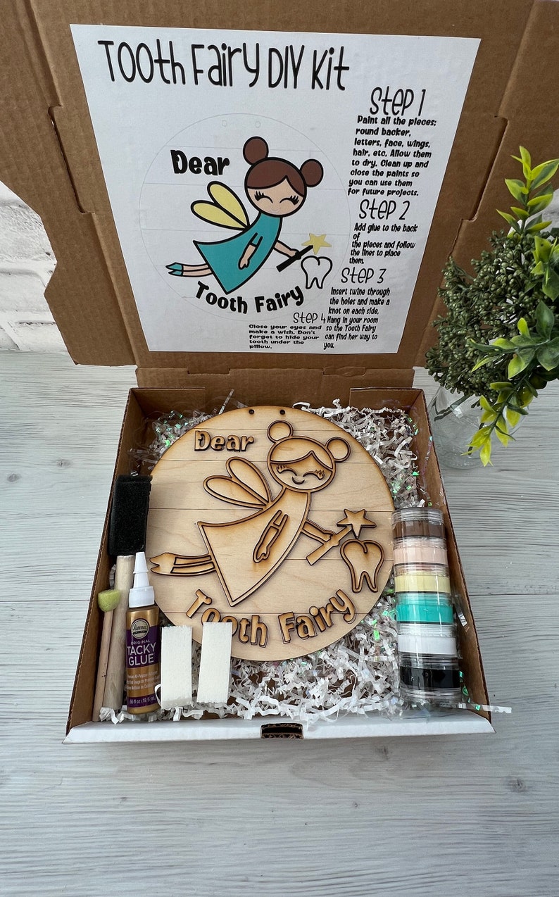 Tooth Fairy Paint DIY Kit SVG Laser Cut File With Instructions | Etsy