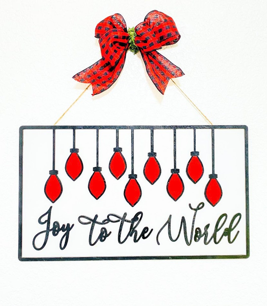 Christmas Light Bulbs Laser Cut File, Joy to to the World Laser Cut ...