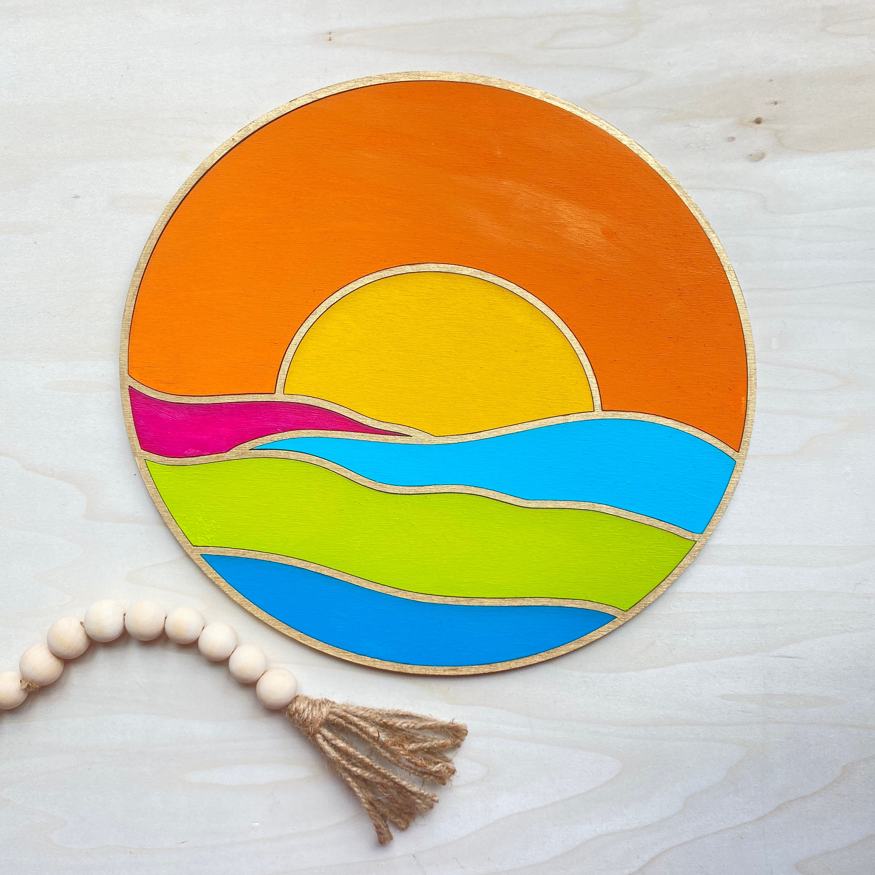 Sunset Scene Laser Cut File, Sunset Mosaic Laser Cut File, Sunset Laser ...