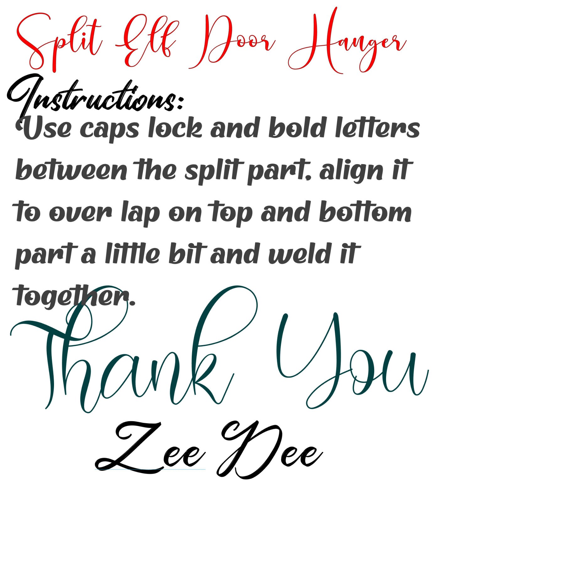 Split Elf Door Hanger Laser Cut File Christmas Laser Cut - Etsy