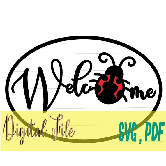 Welcome Ladybug Sign Ladybug Sign Ladybug Welcome Sign | Etsy