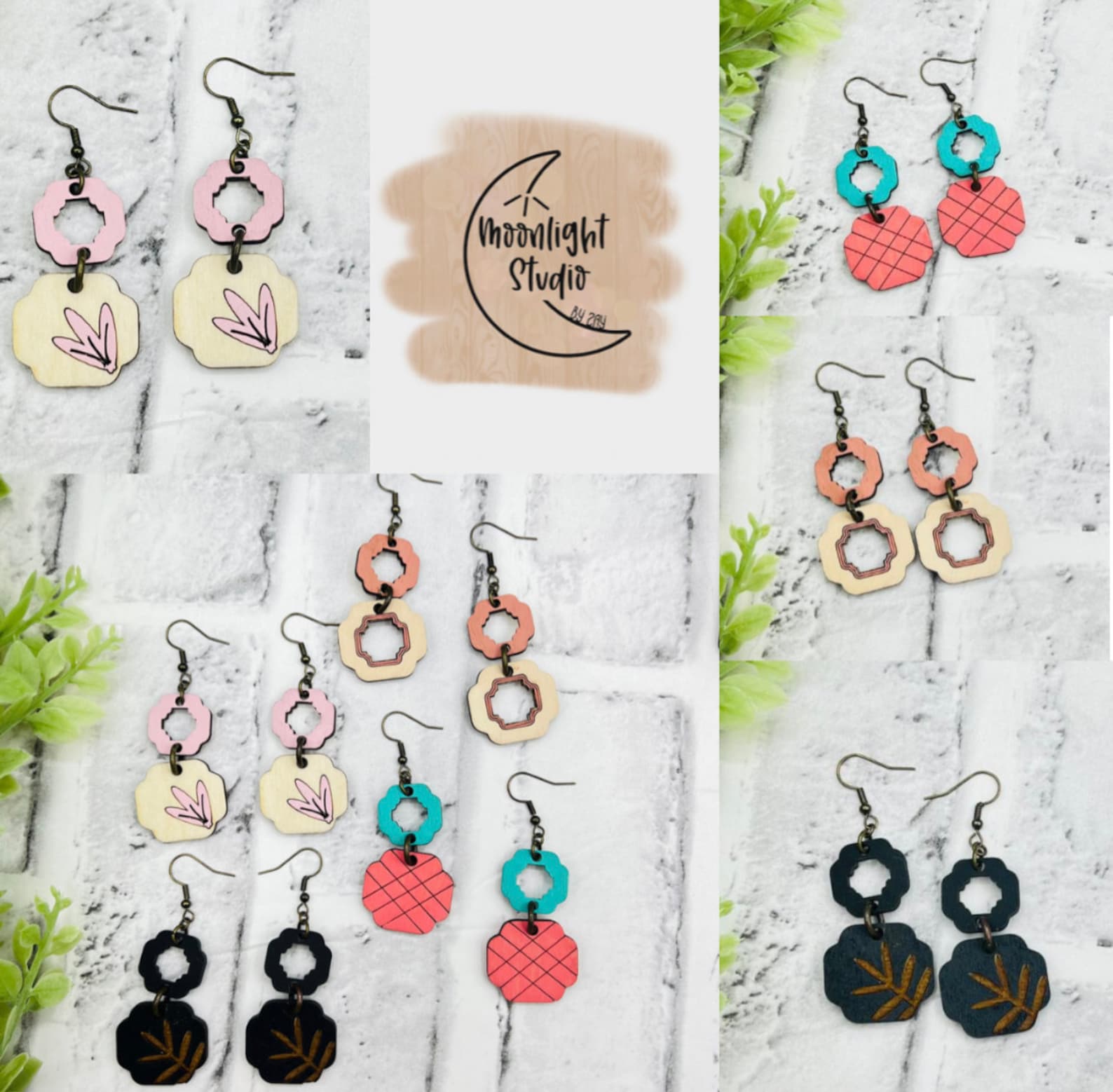 Floral Earrings Laser Cut File Fancy Earrings Bundle Svg - Etsy