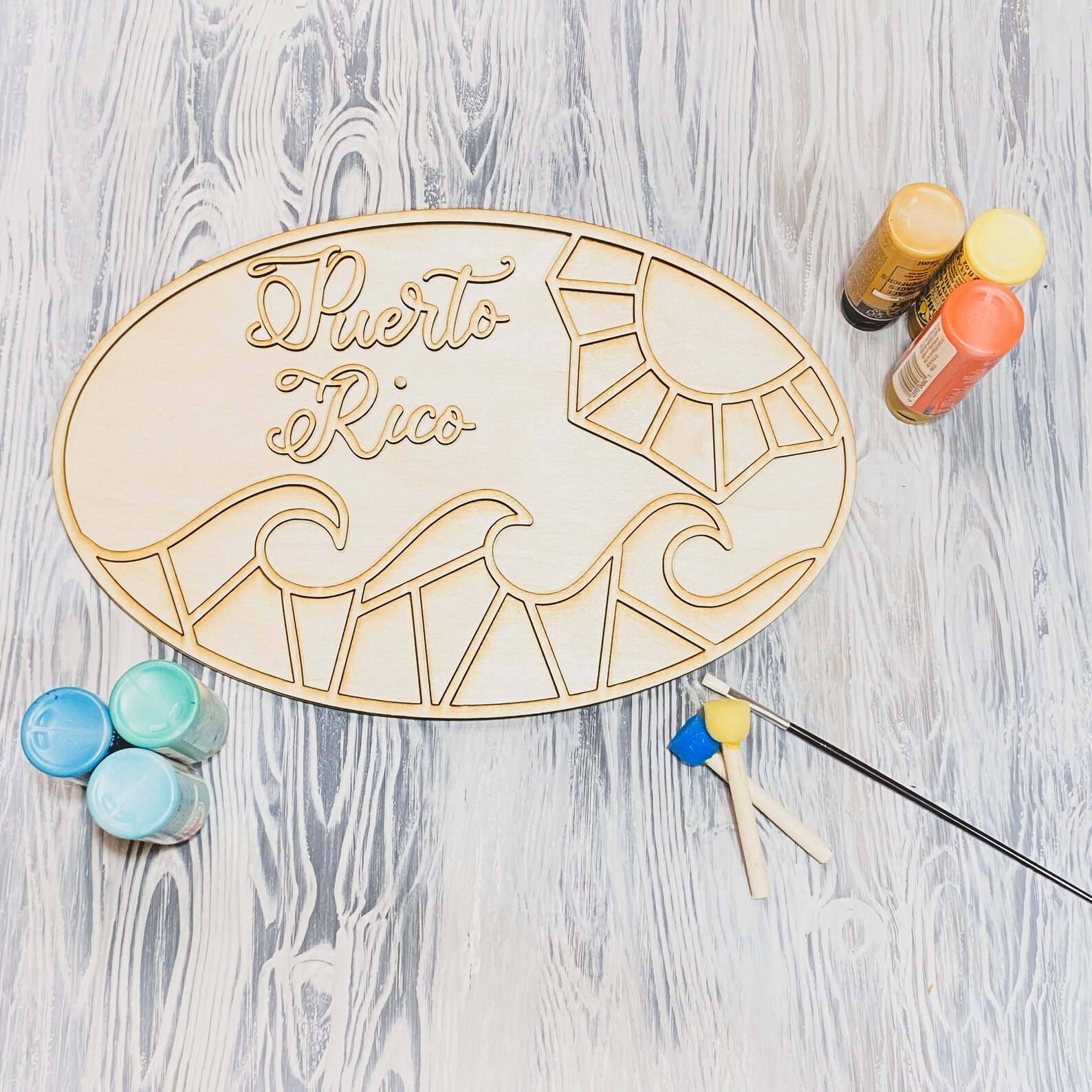 Beach Mosaic Laser Cut File, Island Vibes Laser Cut File, Beach Vibes ...