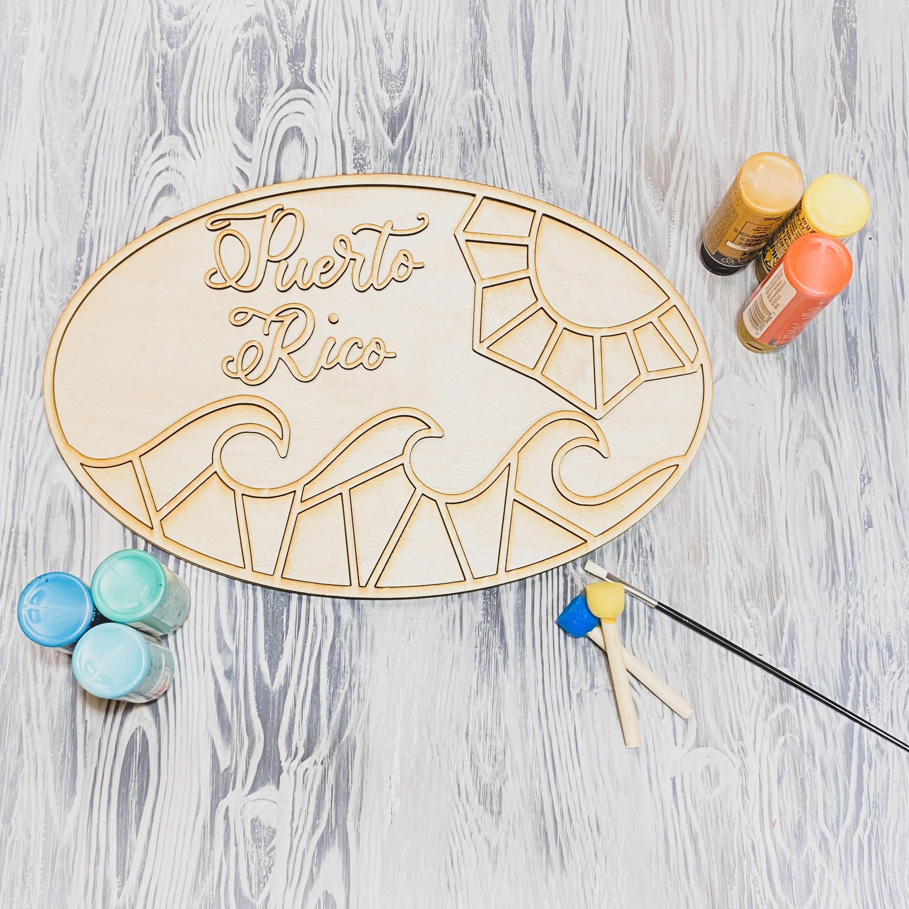 Beach Mosaic Laser Cut File Island Vibes Laser Cut File | Etsy