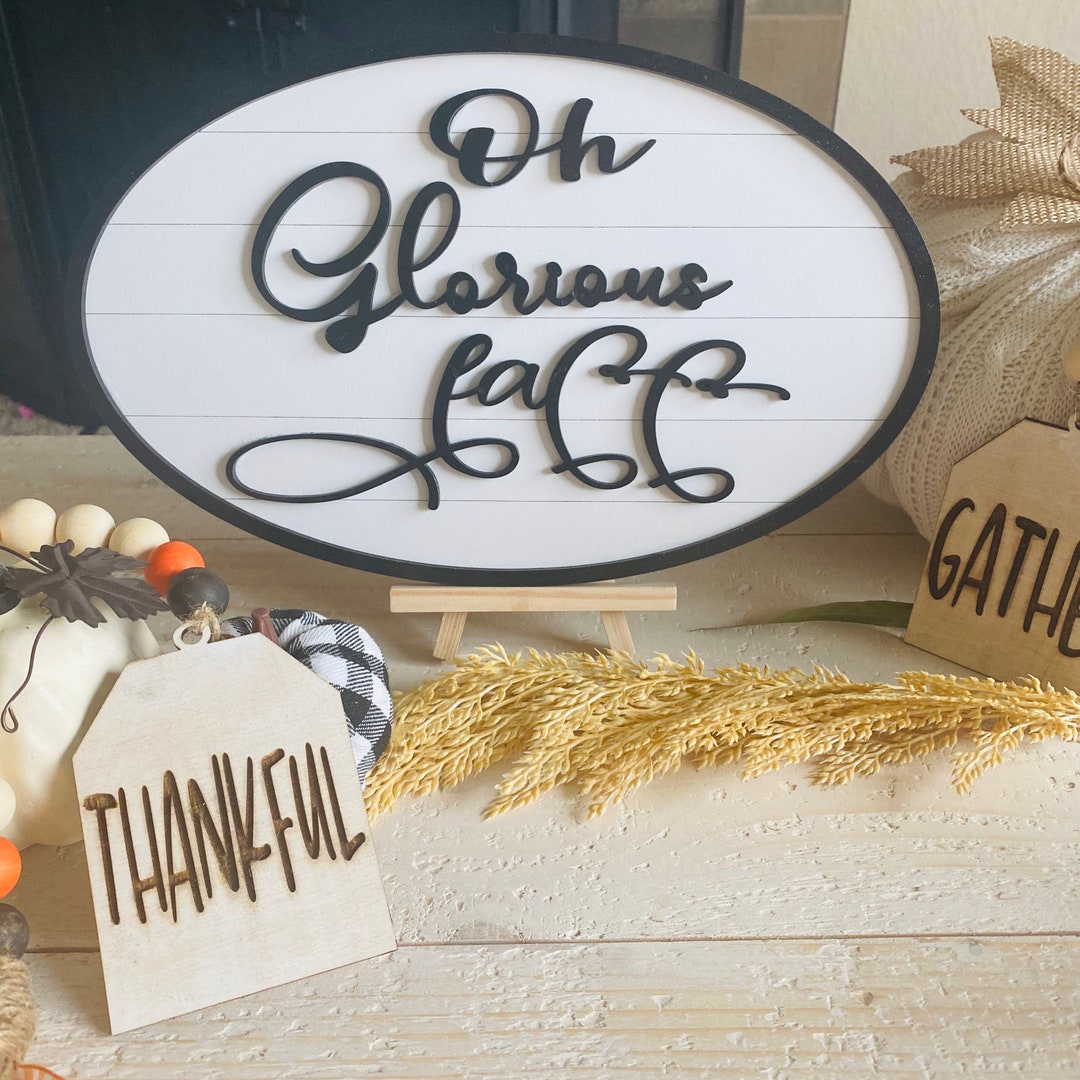 Farmhouse Fall Sign Cut File, Glorious Fall Oval, Fall Laser Cut File ...
