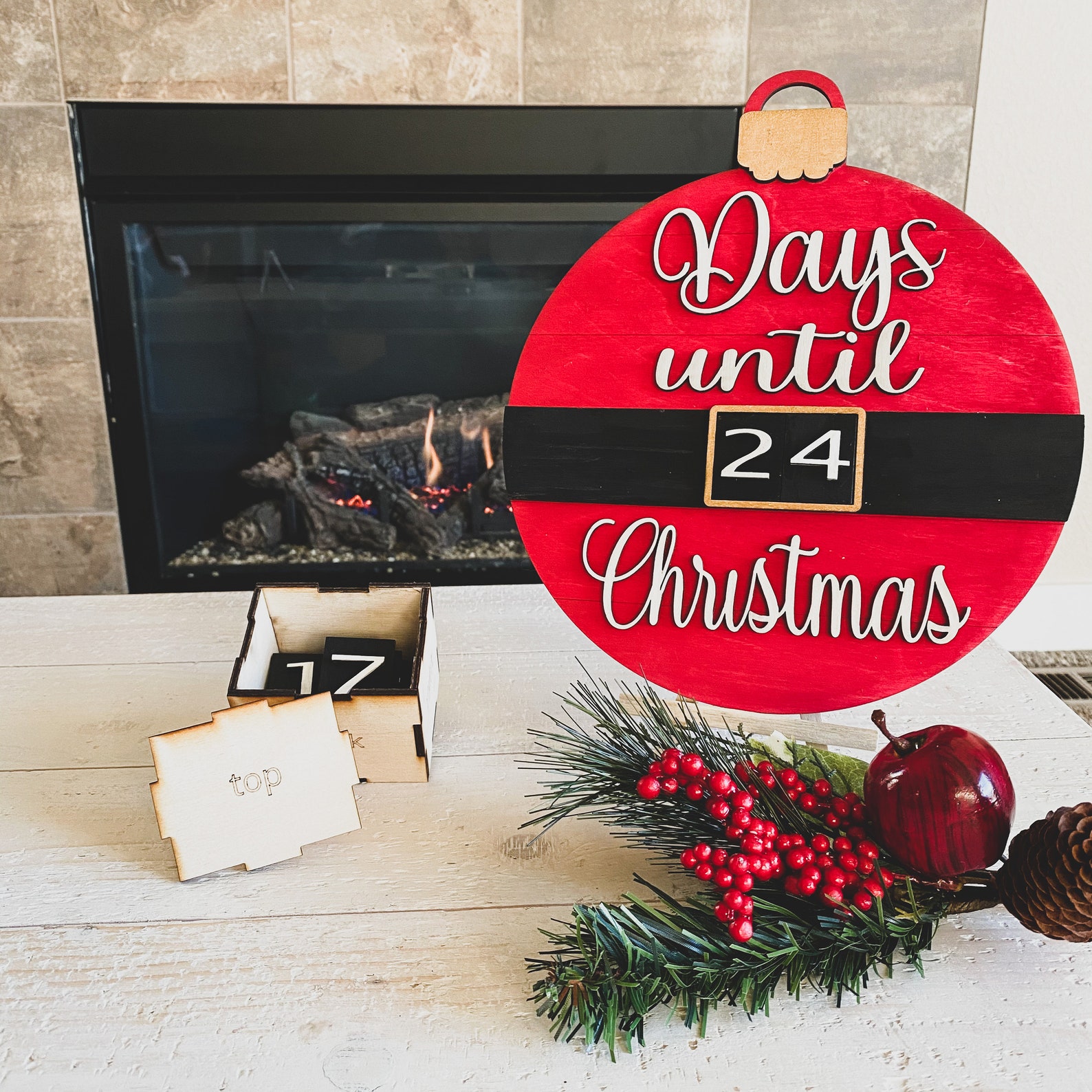 Christmas Advent Calendar Laser Cut File Advent Calendar Cut | Etsy