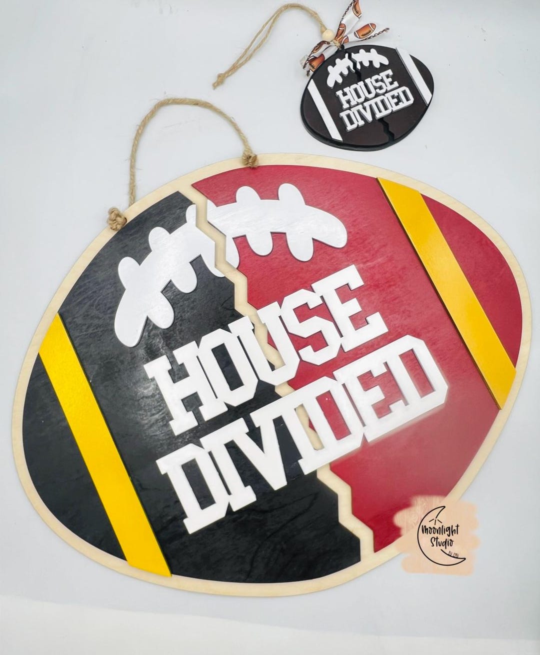 House Divided Football Door Hanger Laser Cut File, House Divided ...