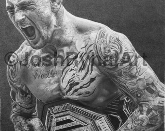 Dustin Poirier i'm Just a Man, Joe Poster, Retro Quote, MMA Fighter ...