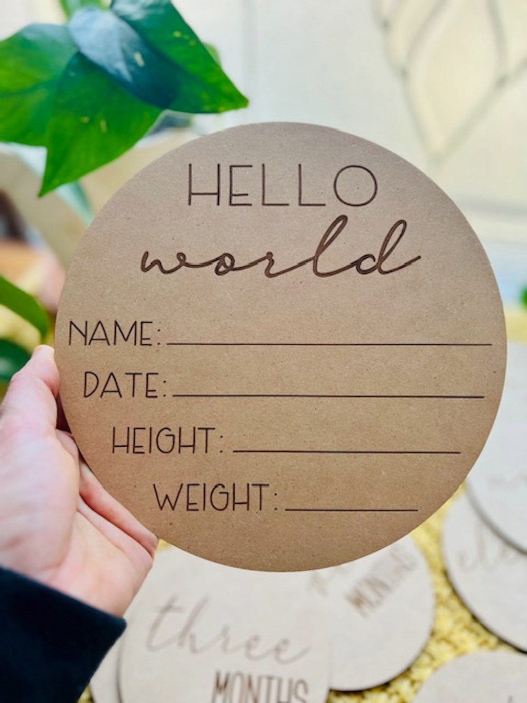 Cursive Milestones, Baby Milestones, Monthly Milestone Set, Monthly ...