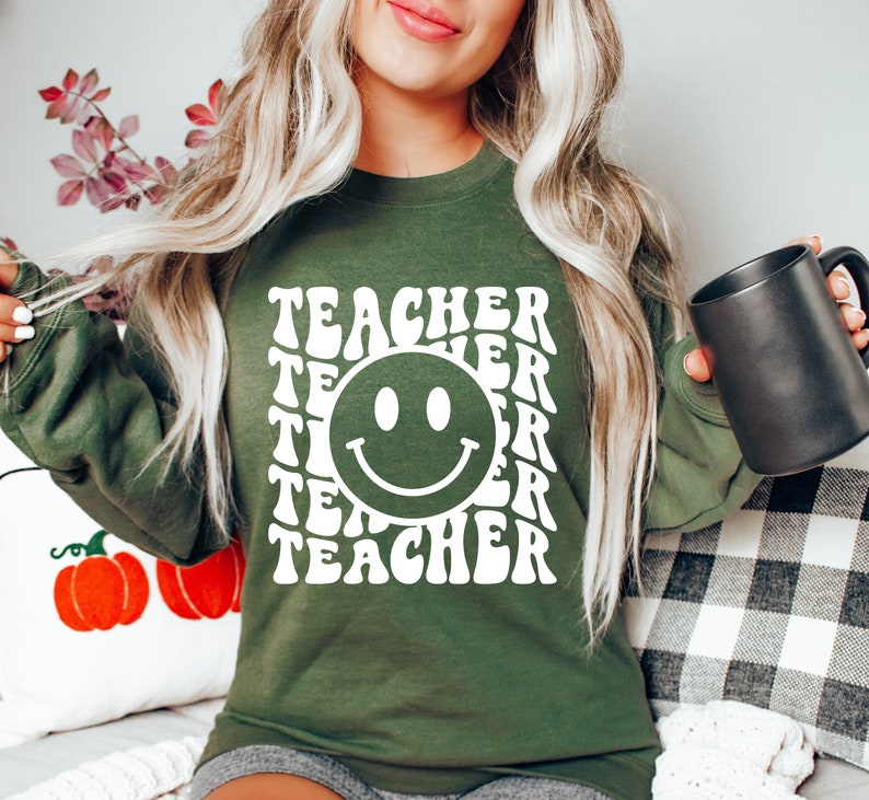 Teacher Sweatshirt Crewneck Teacher Life Sweatshirt Etsy 0346