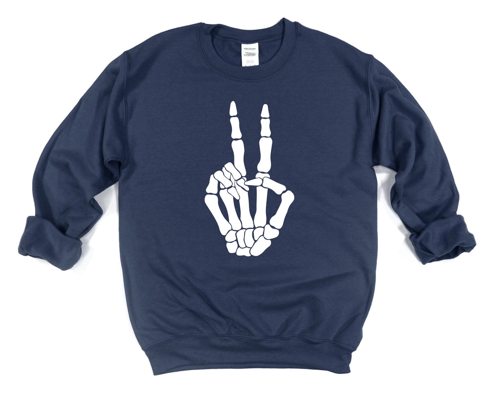 Skeleton Peace Sign Shirt Halloween Shirt Skeleton Hand - Etsy