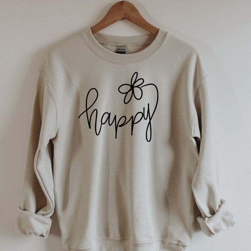 Happy Sweatshirt - Etsy