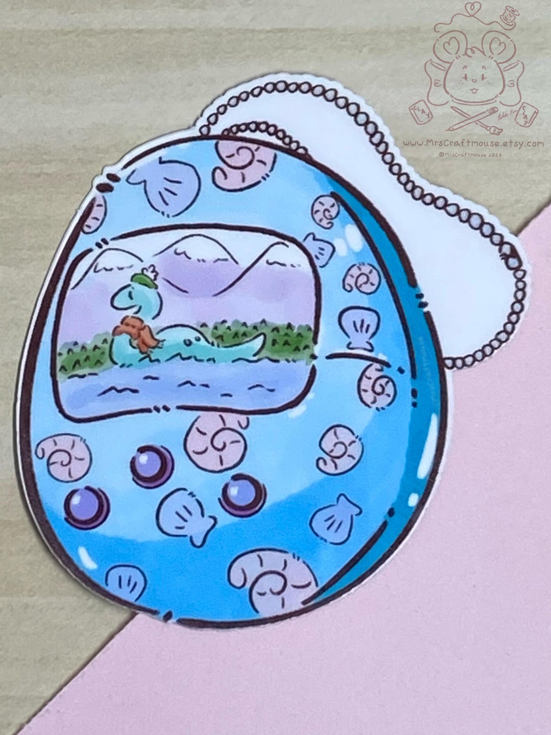 Loch Ness Monster Nessy Digital Pet Tamagotchi Glossy Vinyl Sticker - Etsy