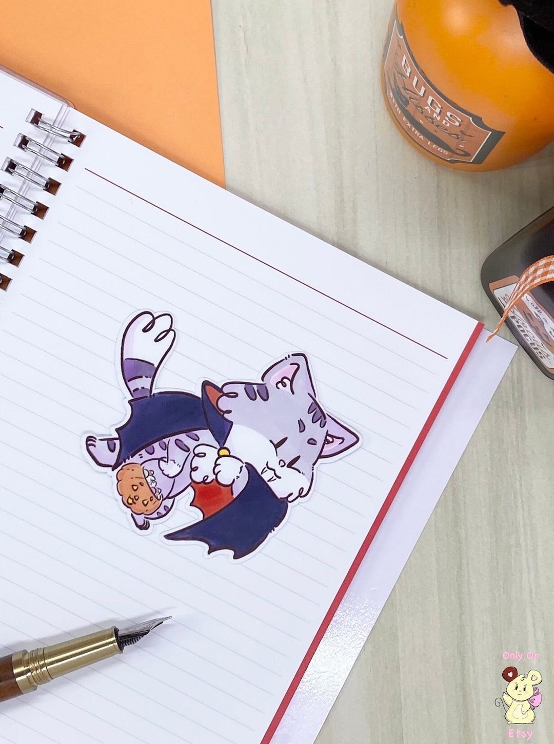 Halloween Vampire Tabby Cat Vinyl Decal Sticker - Etsy