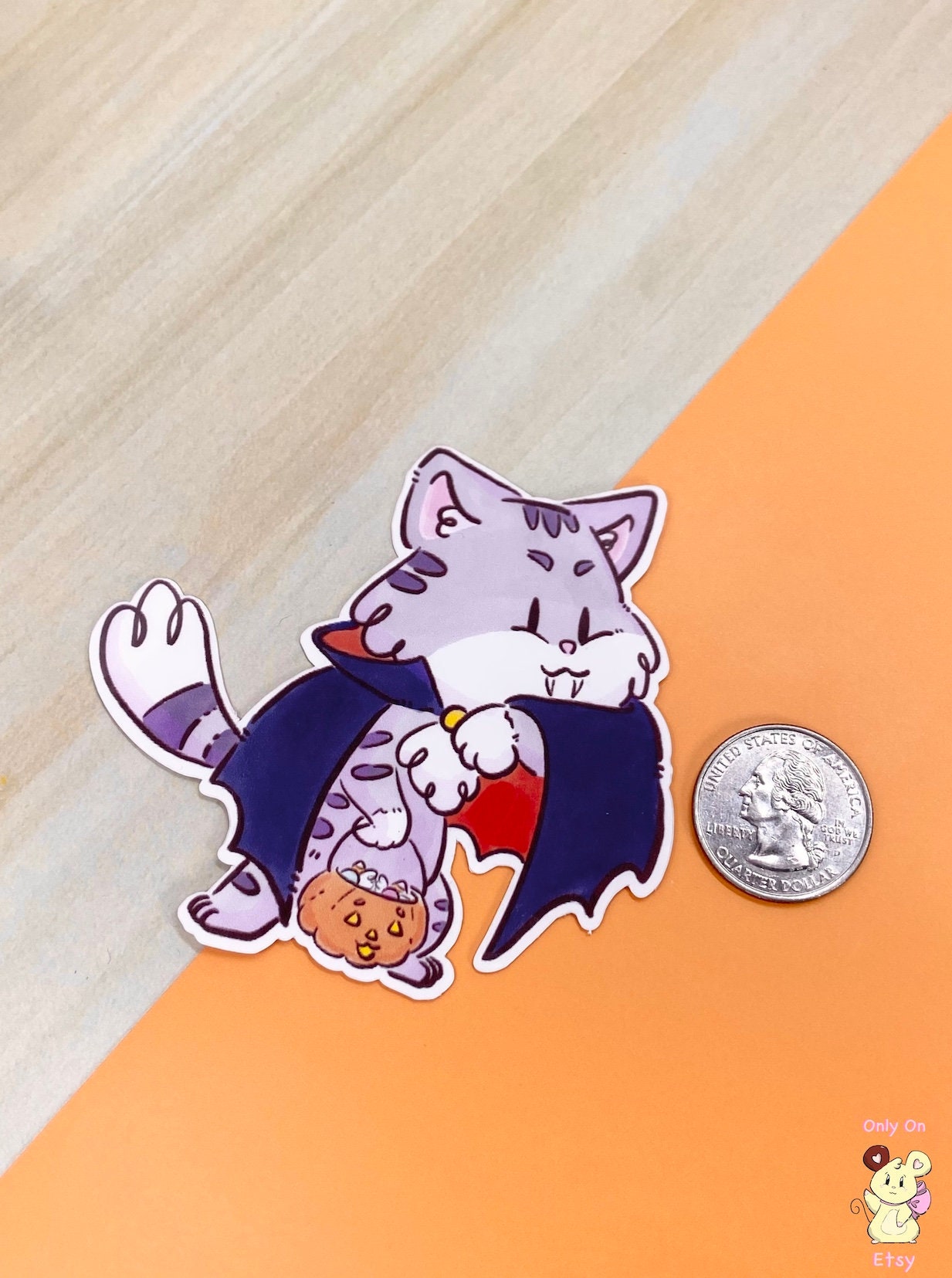 Halloween Vampire Tabby Cat Vinyl Decal Sticker - Etsy