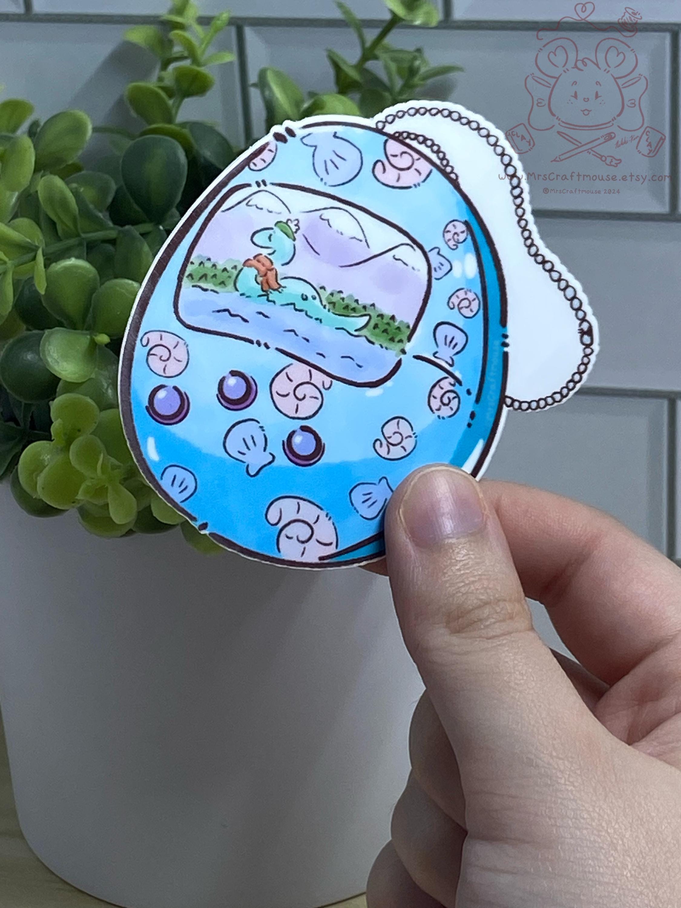 Loch Ness Monster Nessy Digital Pet Tamagotchi Glossy Vinyl Sticker - Etsy