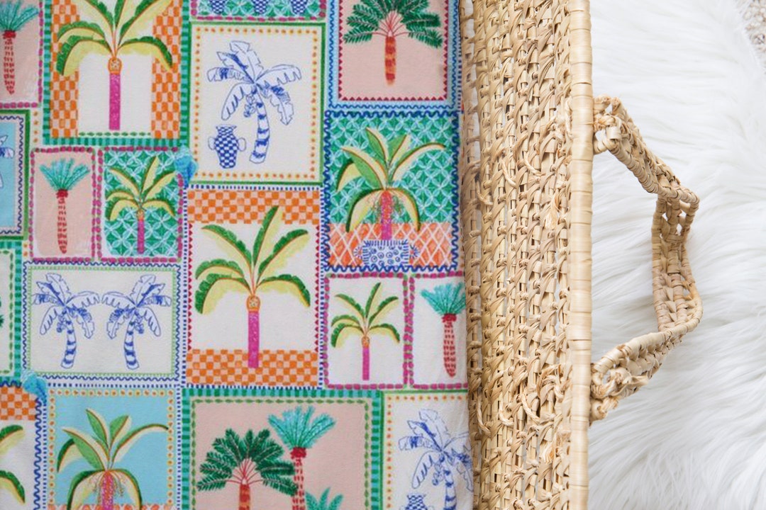 Palm Tree Tropical Beach Cot, Bassinet, Pillowcase Sheet Set L Baby Bed ...